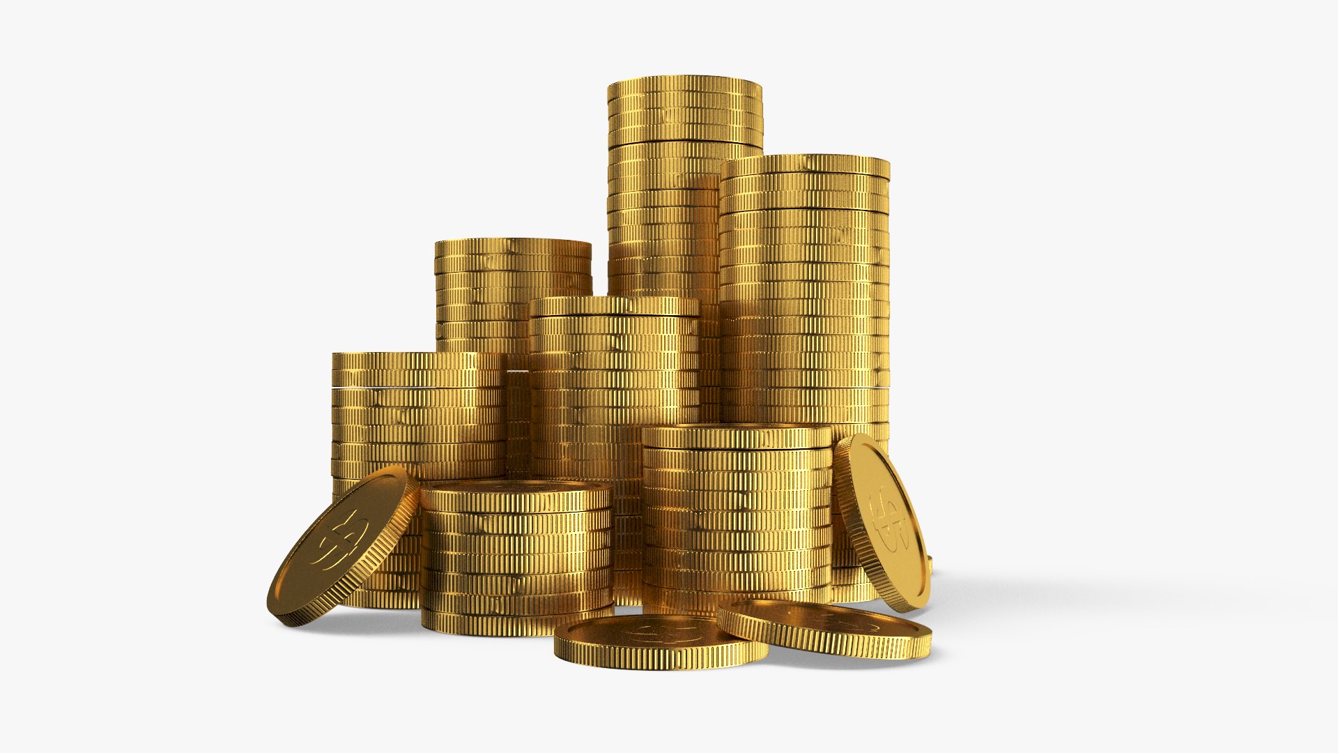 3D Model Gold Coins - TurboSquid 1483369