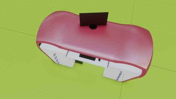 Office desk plastic II7 3D model - TurboSquid 2033980
