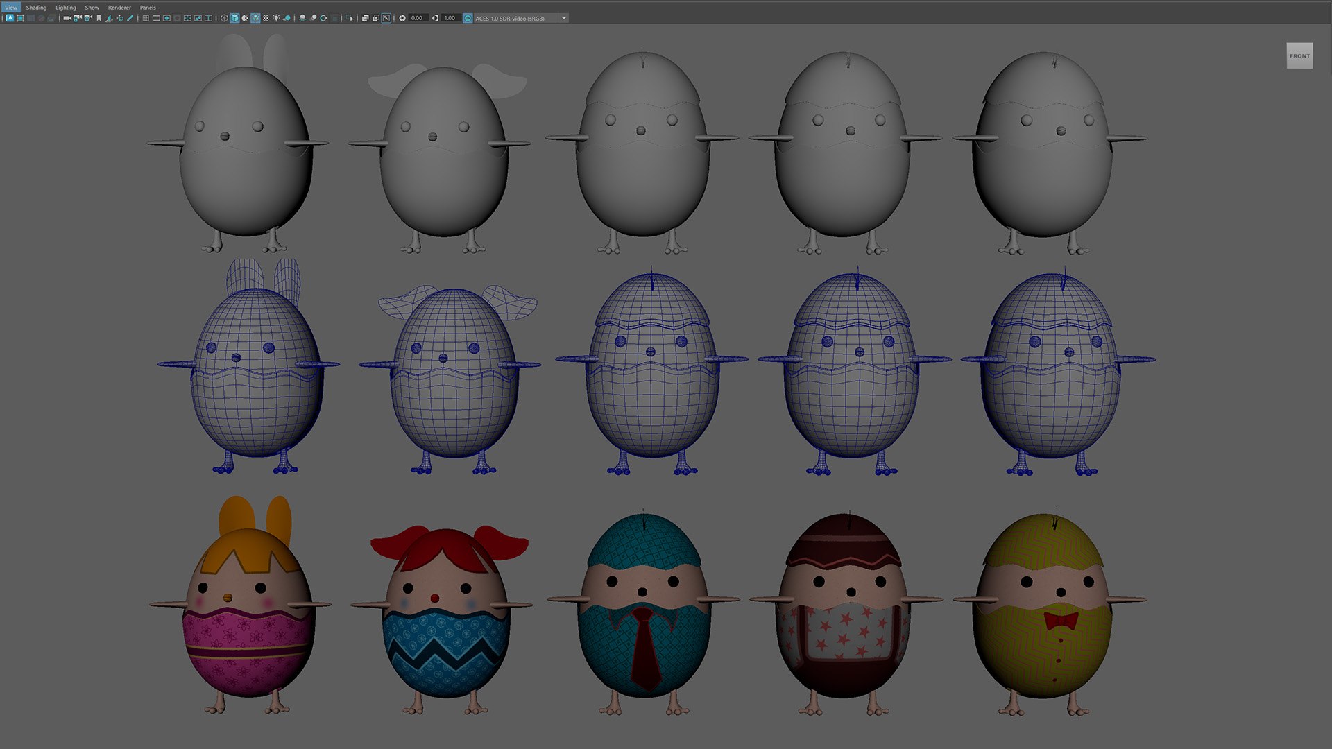 Eggs With Legs - Rigged MAYA 3D - TurboSquid 2392389