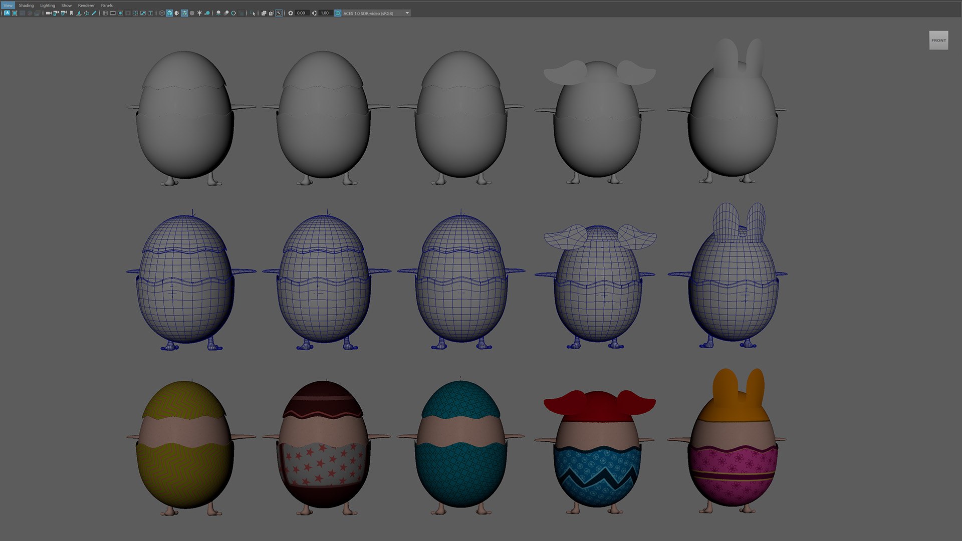 Eggs With Legs - Rigged MAYA 3D - TurboSquid 2392389