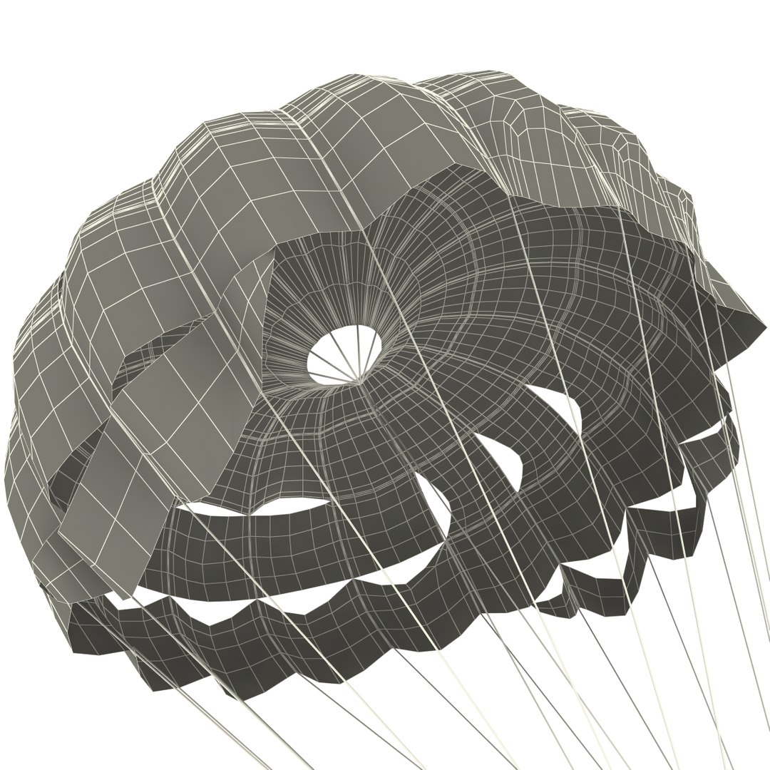 parachute modelled drop 3d 3ds
