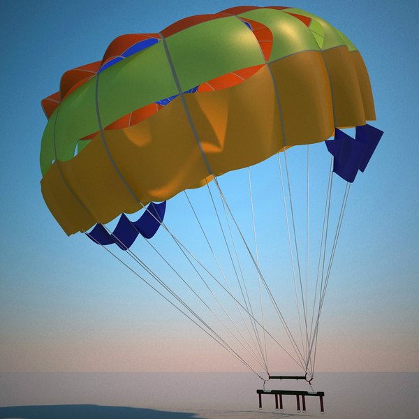 parachute modelled drop 3d 3ds