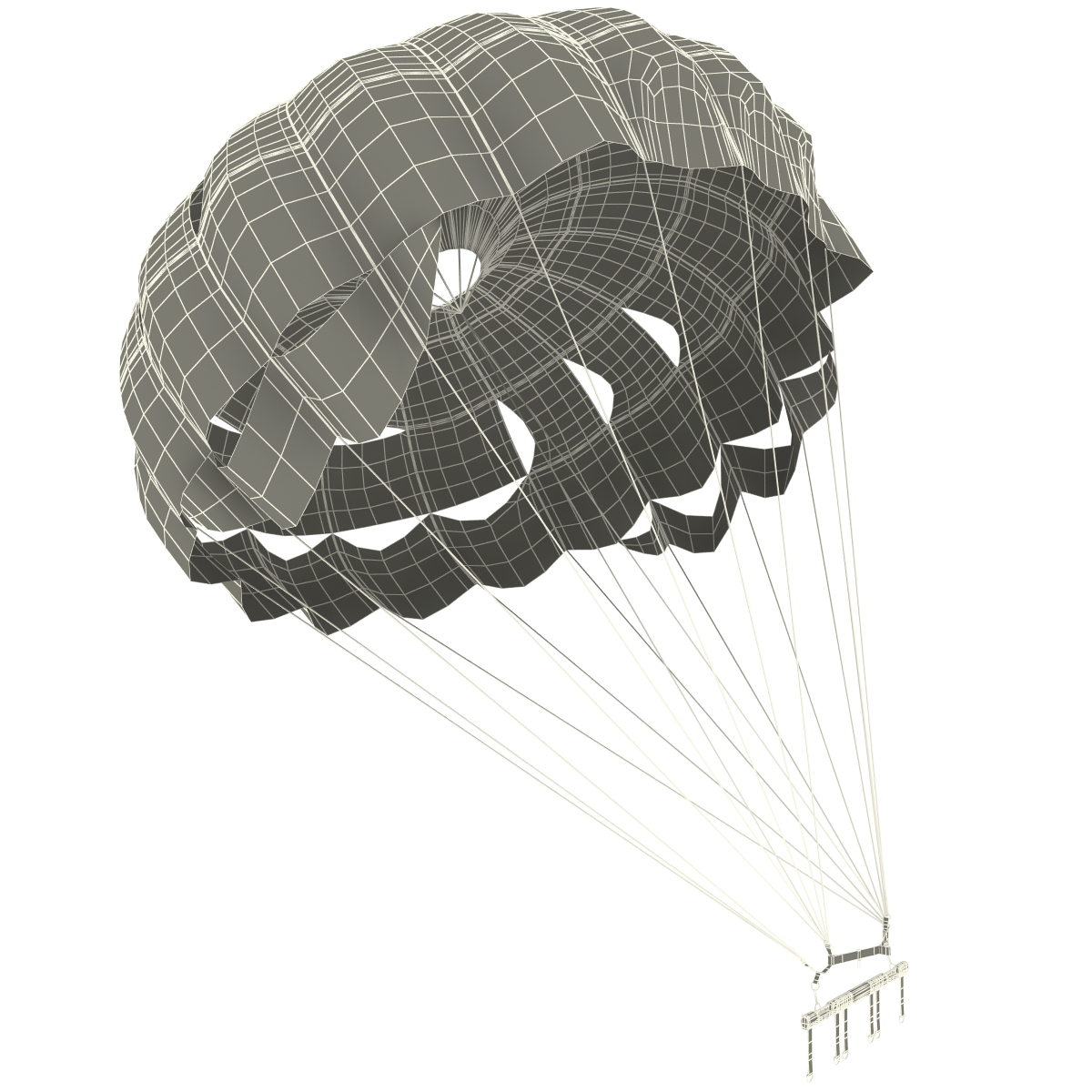 parachute modelled drop 3d 3ds