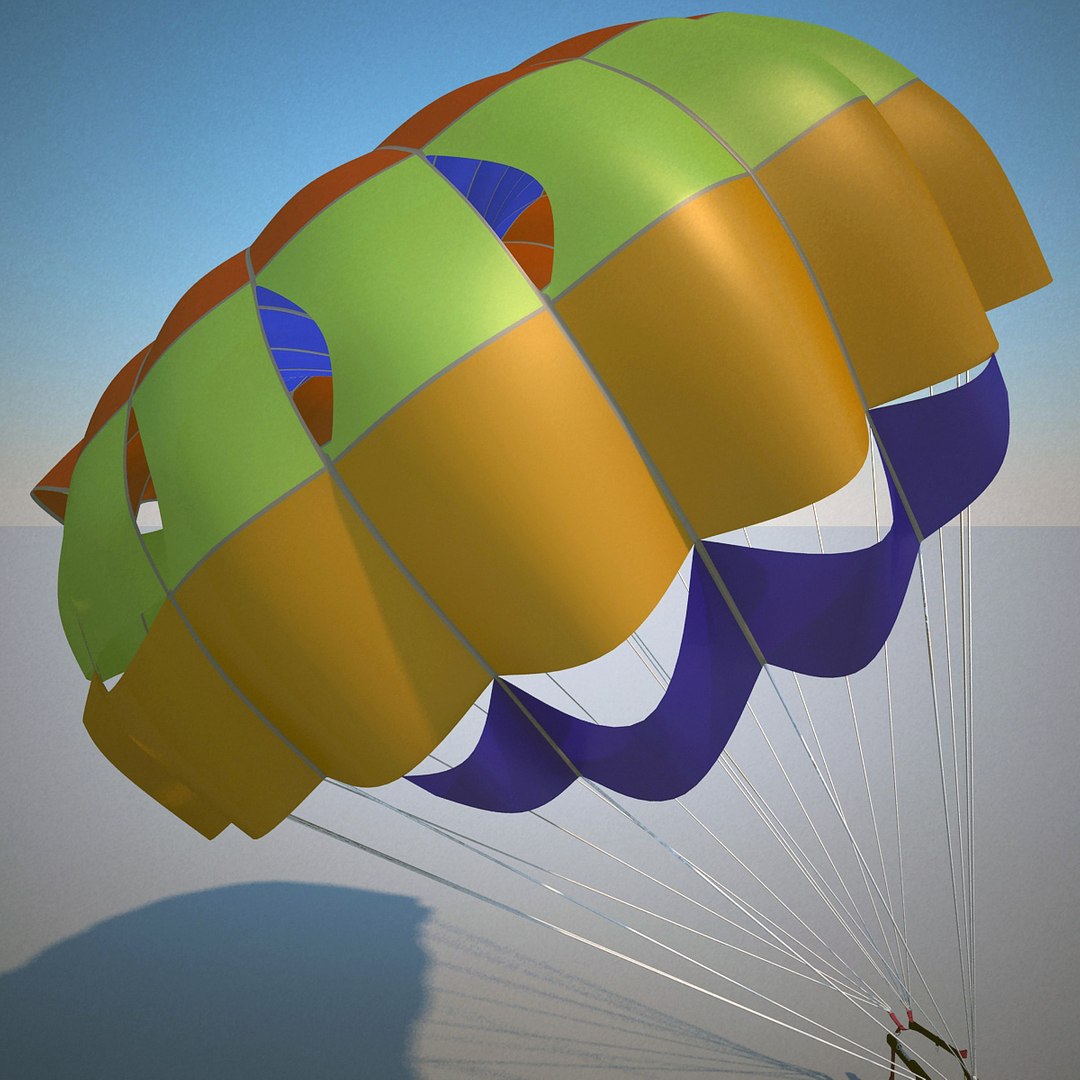 parachute modelled drop 3d 3ds