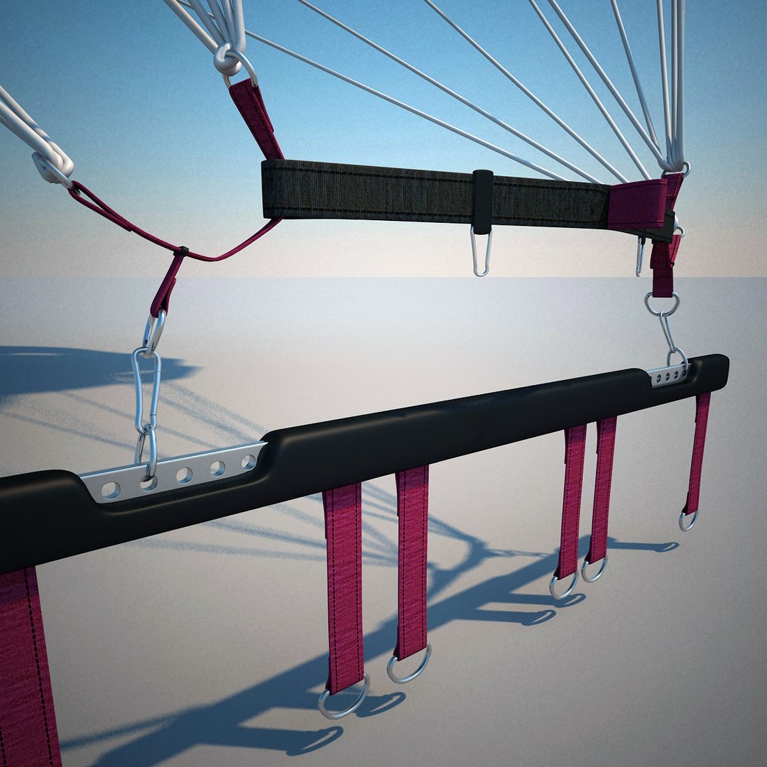 parachute modelled drop 3d 3ds