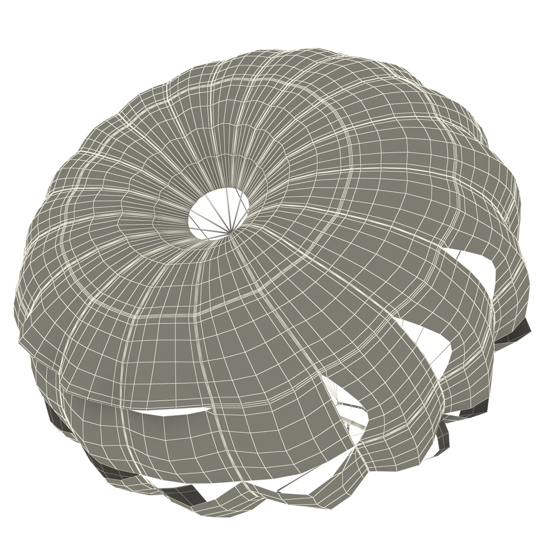 parachute modelled drop 3d 3ds
