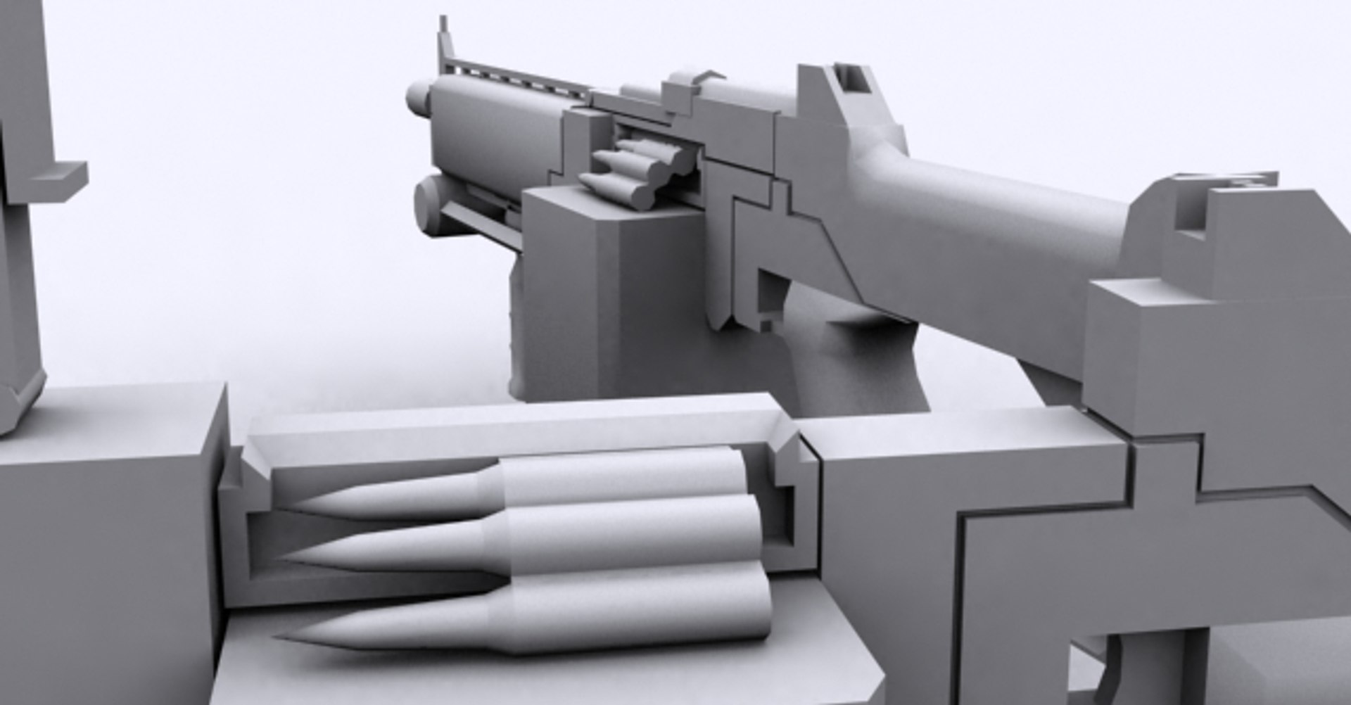 3d model heavy weapon futuristic