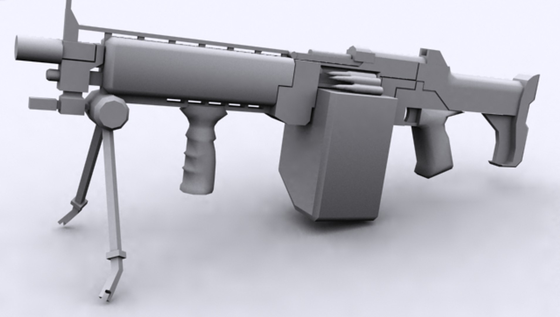 3d model heavy weapon futuristic