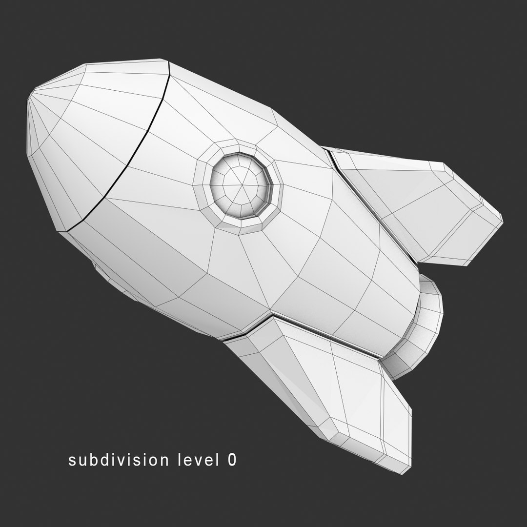 3ds Old Cartoon Space Rocket