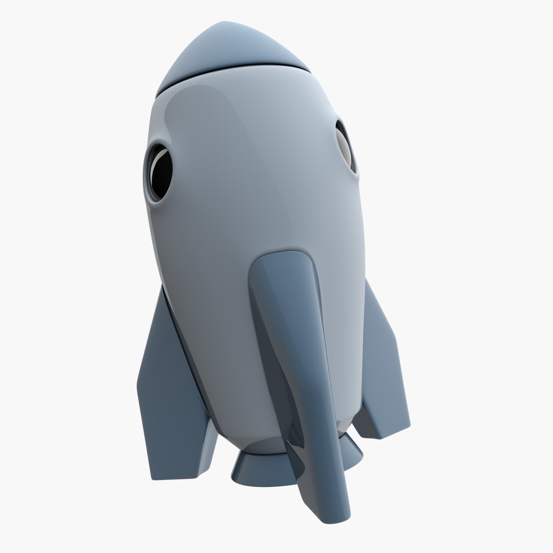 3ds Old Cartoon Space Rocket