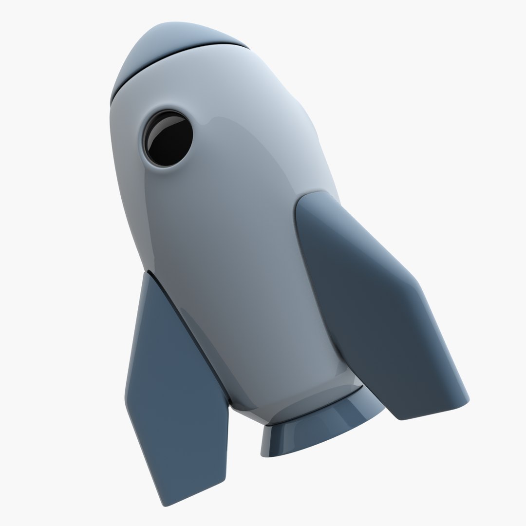 3ds Old Cartoon Space Rocket