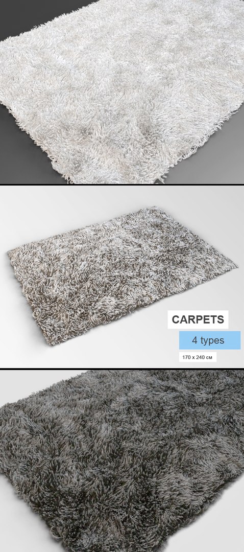 3d Model Rug Hair Fur