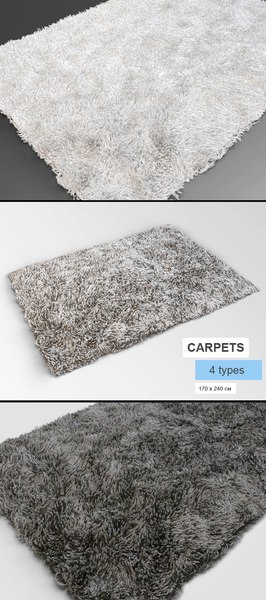 3d model rug hair fur