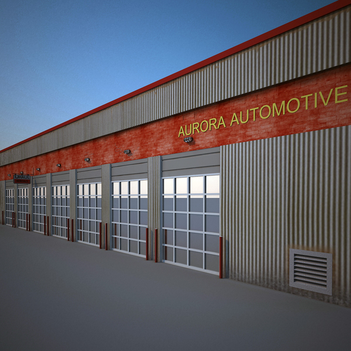 3dsmax car service building v2