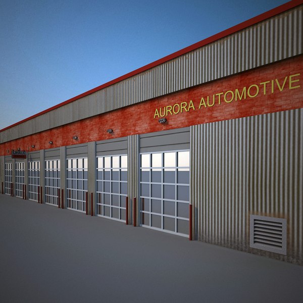 3dsmax car service building v2