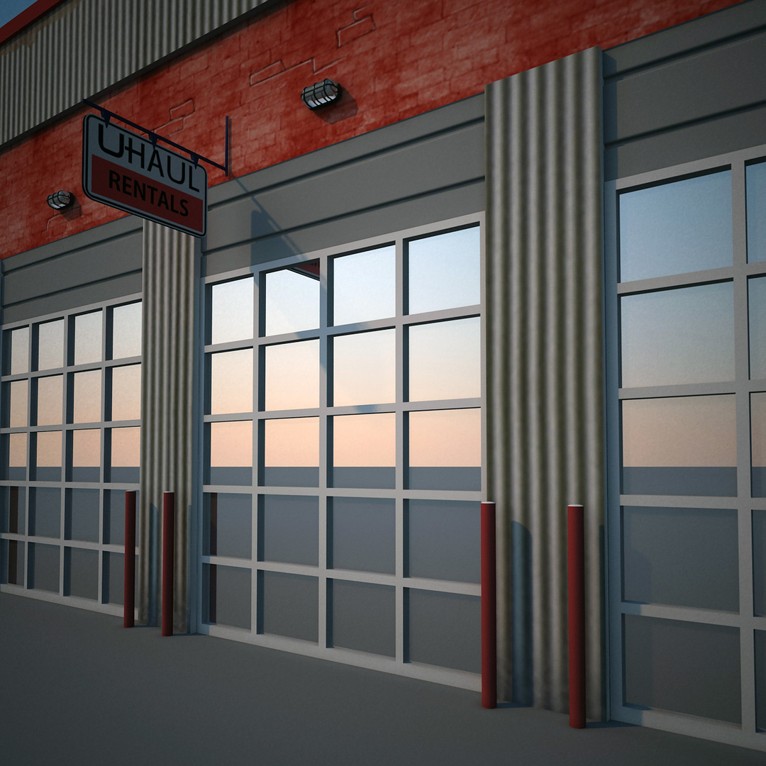 3dsmax car service building v2