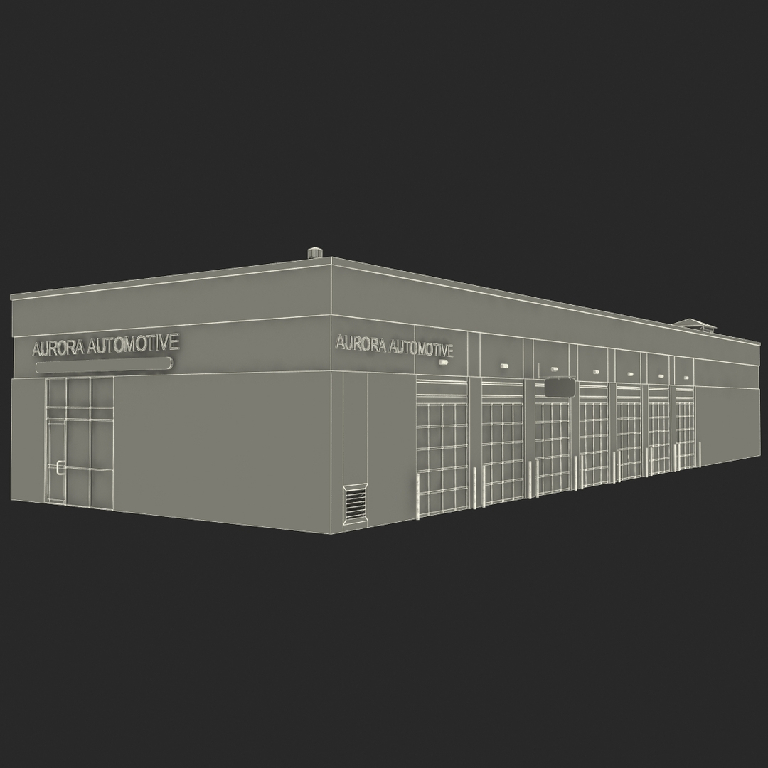 3dsmax car service building v2