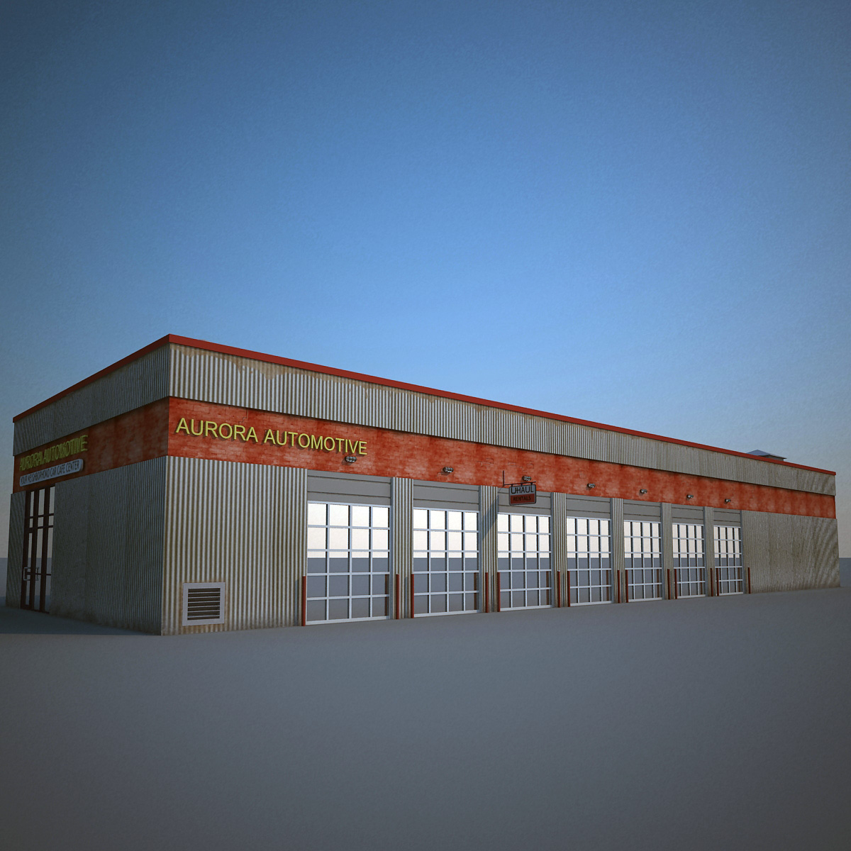 3dsmax car service building v2