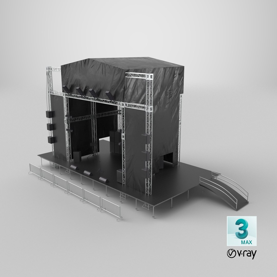 Outdoor Concert Stage 3D Model - TurboSquid 2169855