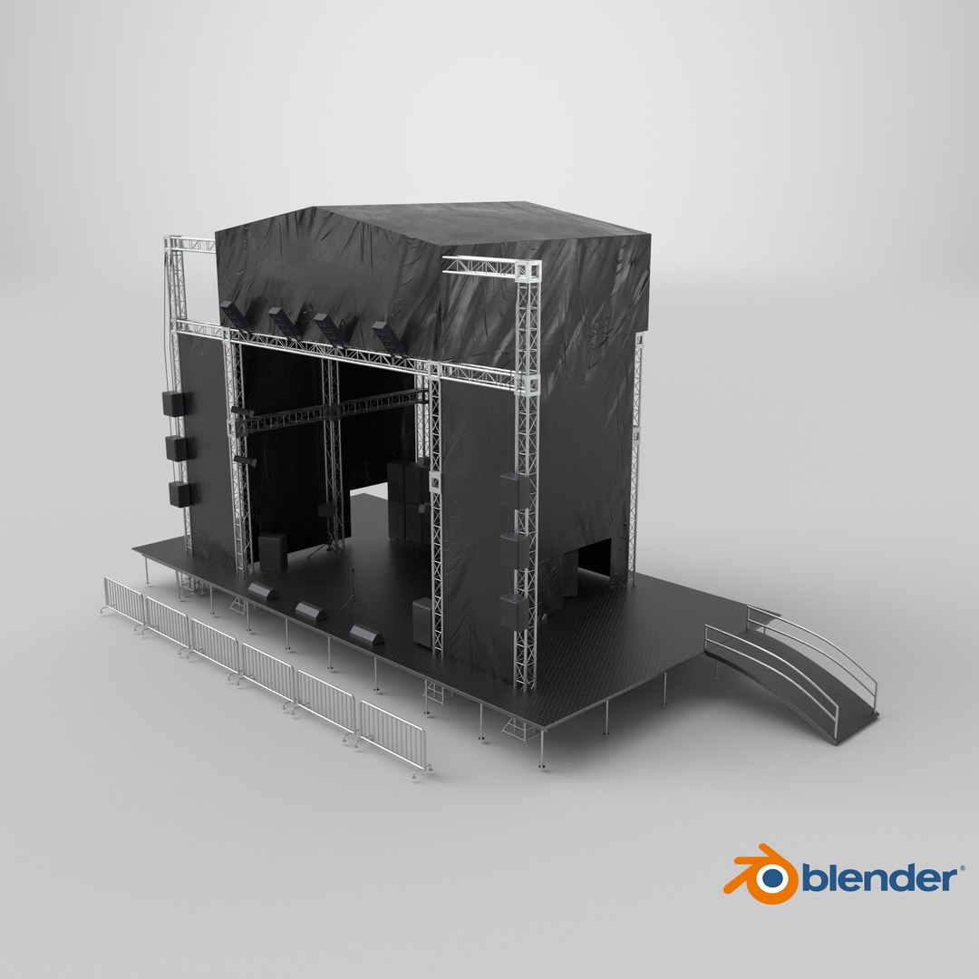 Outdoor Concert Stage 3D Model - TurboSquid 2169855