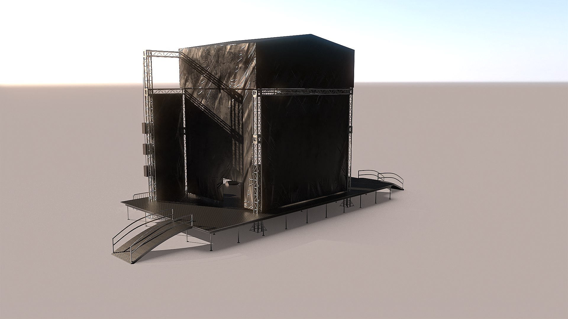 Outdoor Concert Stage 3D model - TurboSquid 2169855