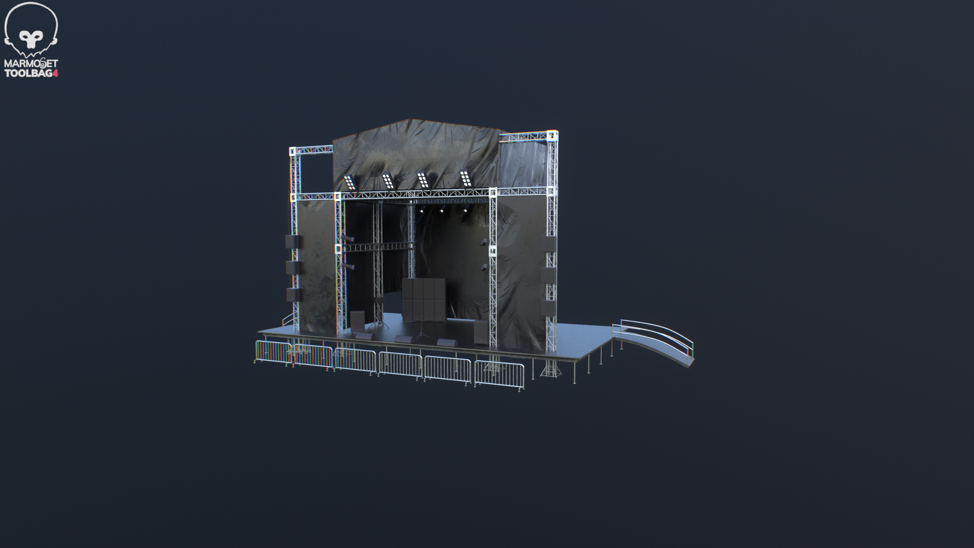 Outdoor Concert Stage 3D Model - TurboSquid 2169855