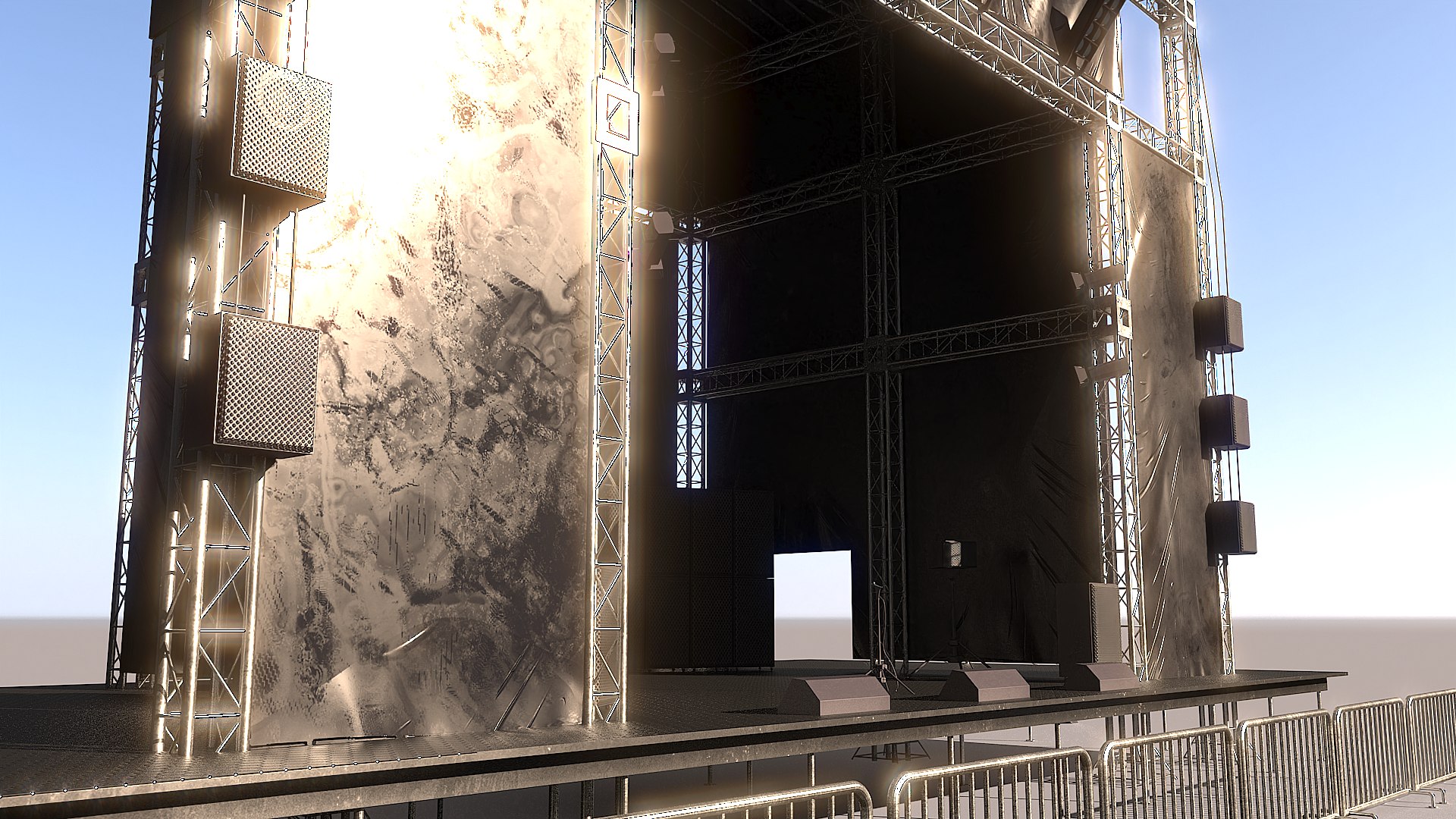 Outdoor Concert Stage 3D model - TurboSquid 2169855