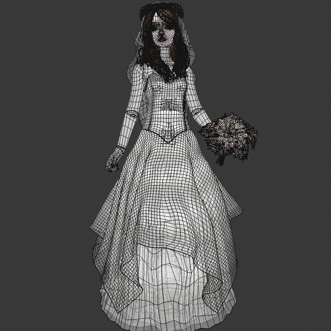 3d Bjd Bride Costume Model