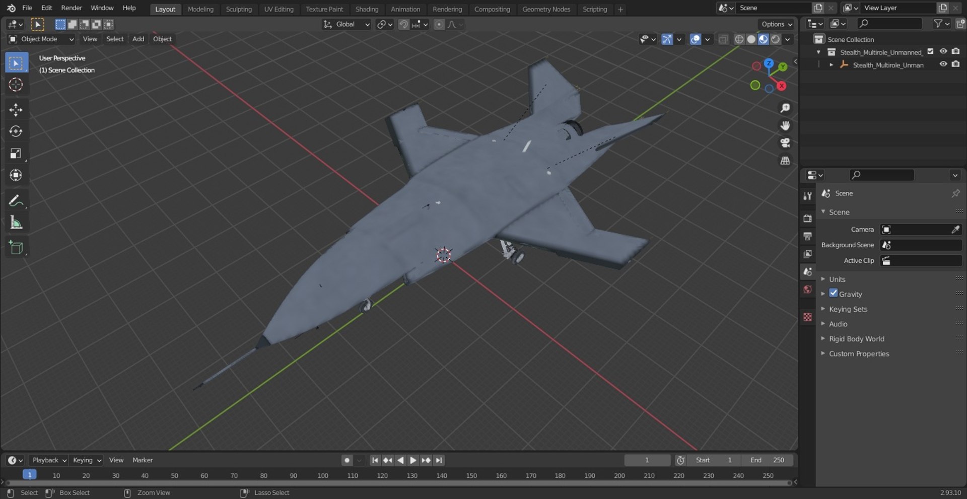 Stealth Multirole Unmanned Aerial Vehicle 3D model - TurboSquid 1956051