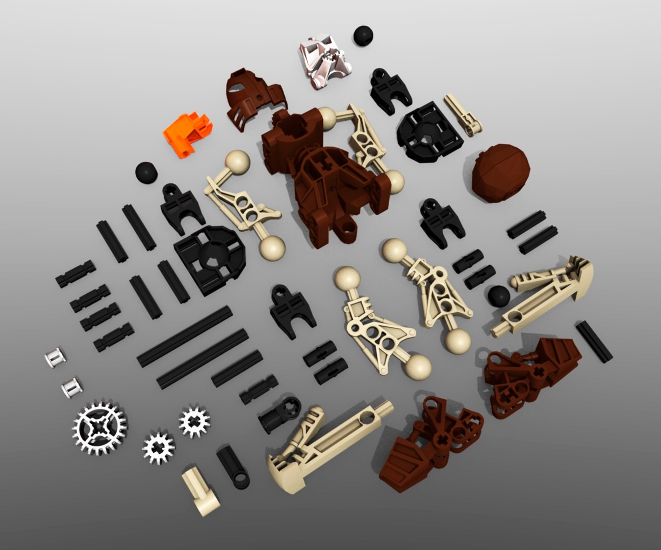 3d Model Of Lego Bionicle Pohatu