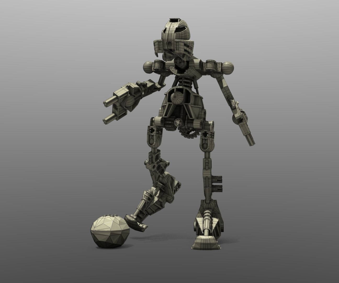 3d Model Of Lego Bionicle Pohatu