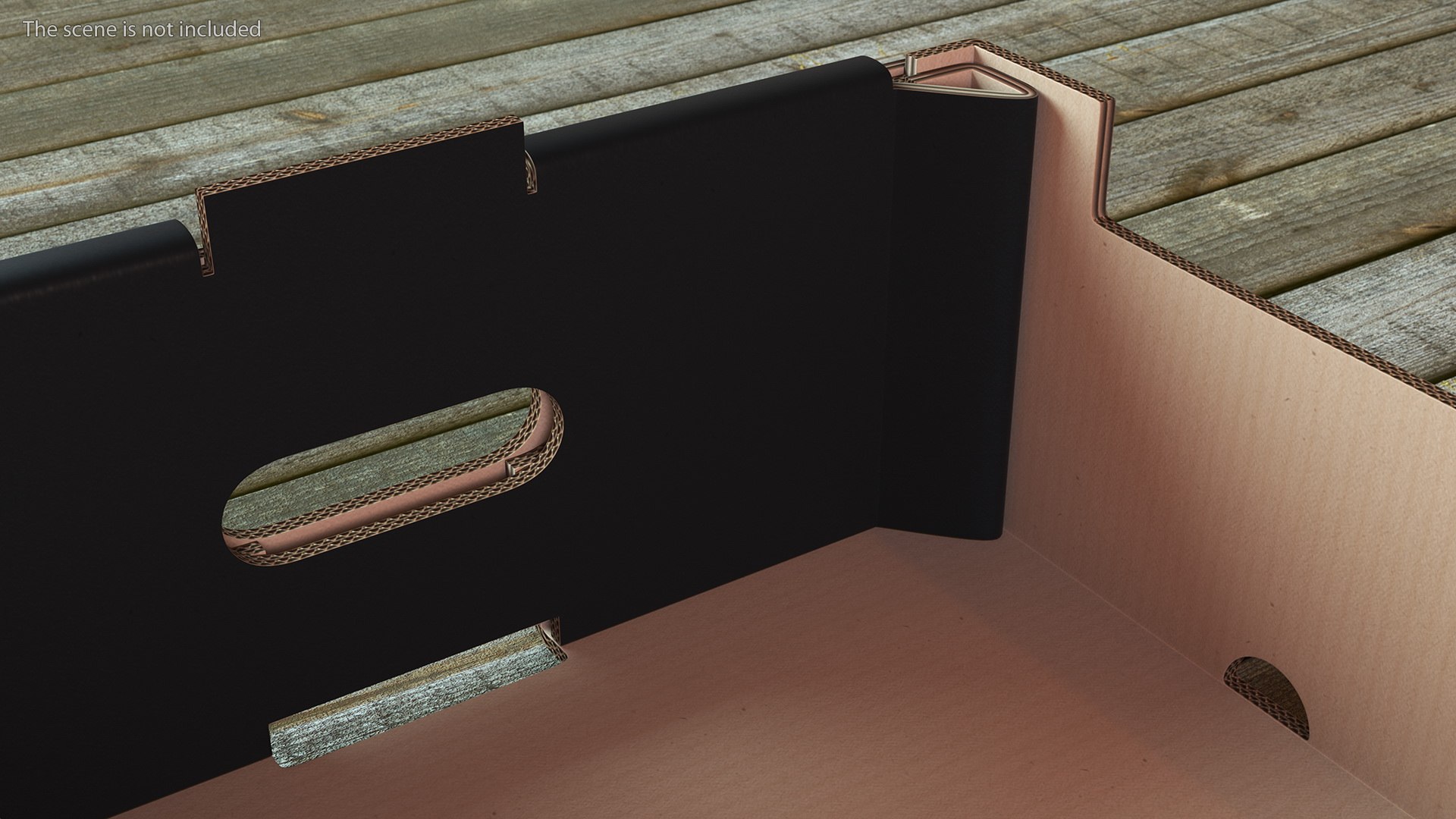 3D Stackable Corrugated Fruit and Vegetable Tray Black model ...