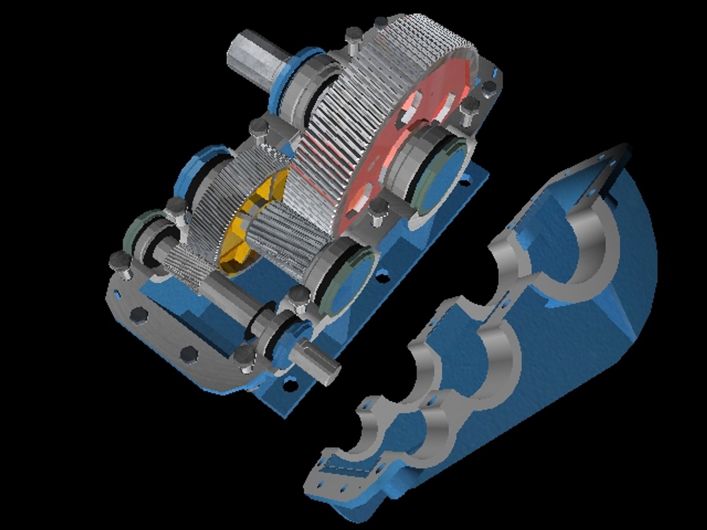 3d Model Parallel-shaft Reduction Gear