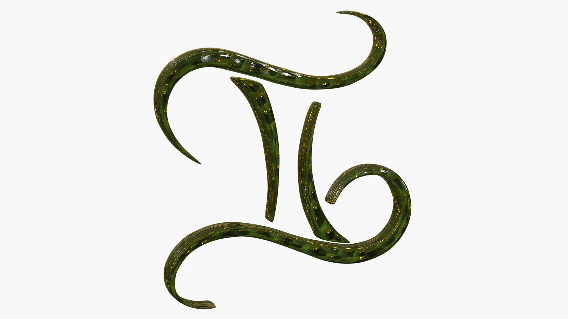 3D Gemini Zodiac Sign Crystal - TurboSquid 2047277