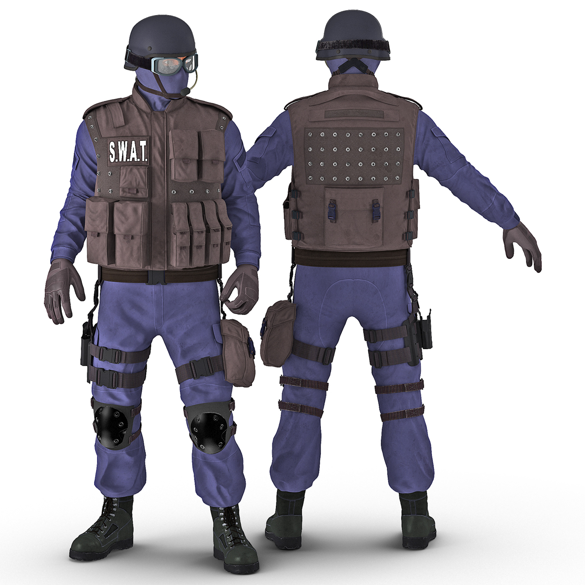 Swat policemans rigged 3 3D model - TurboSquid 1514767