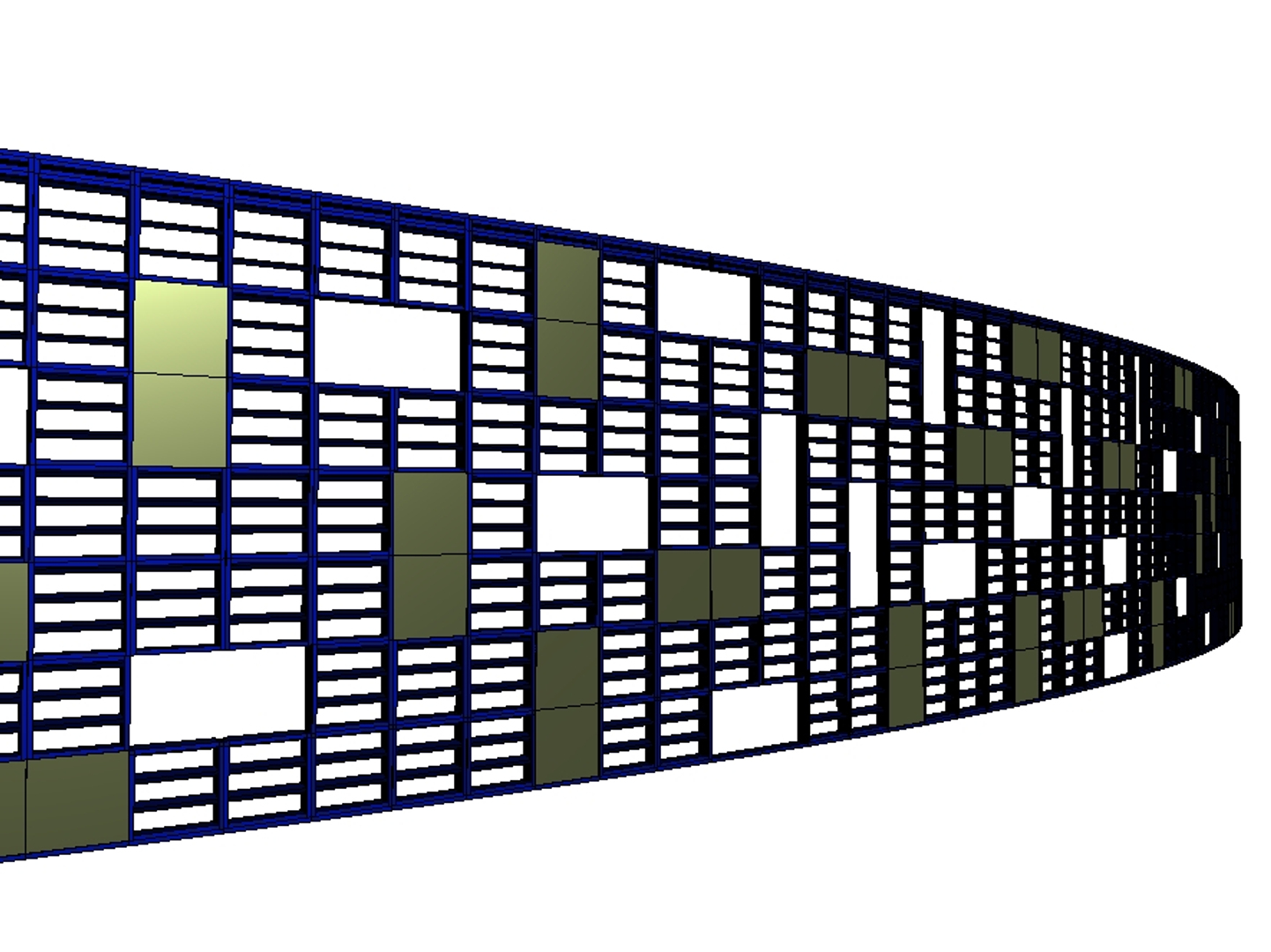 3d model louvers curtain wall
