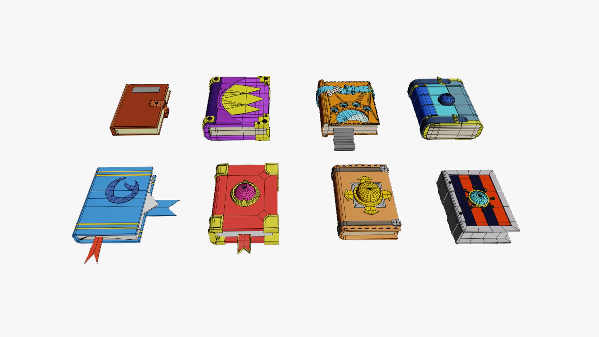 Magic Book Collection Lowpoly 3D Model - TurboSquid 2044785