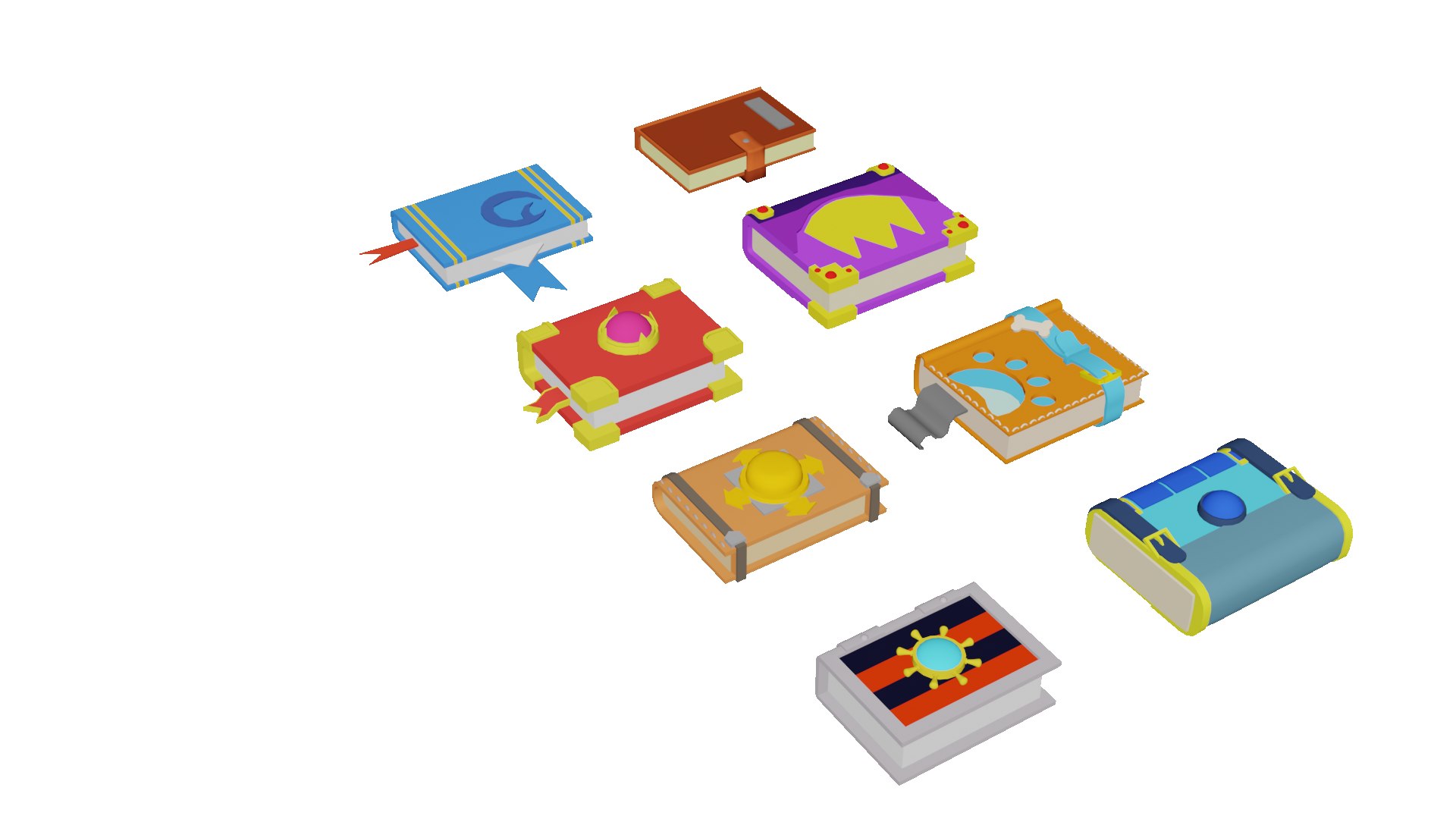Magic Book Collection Lowpoly 3D Model - TurboSquid 2044785