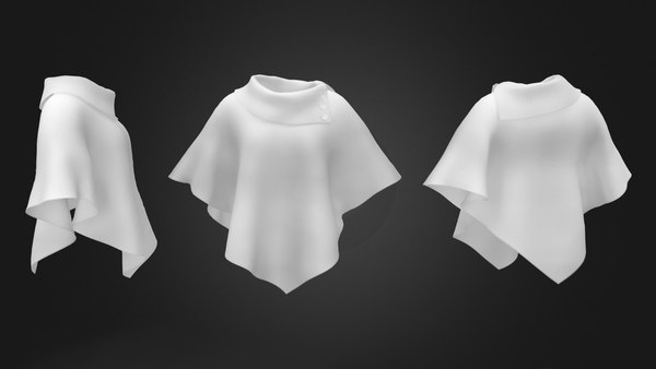 Women Poncho Cape 3D model - TurboSquid 1820468
