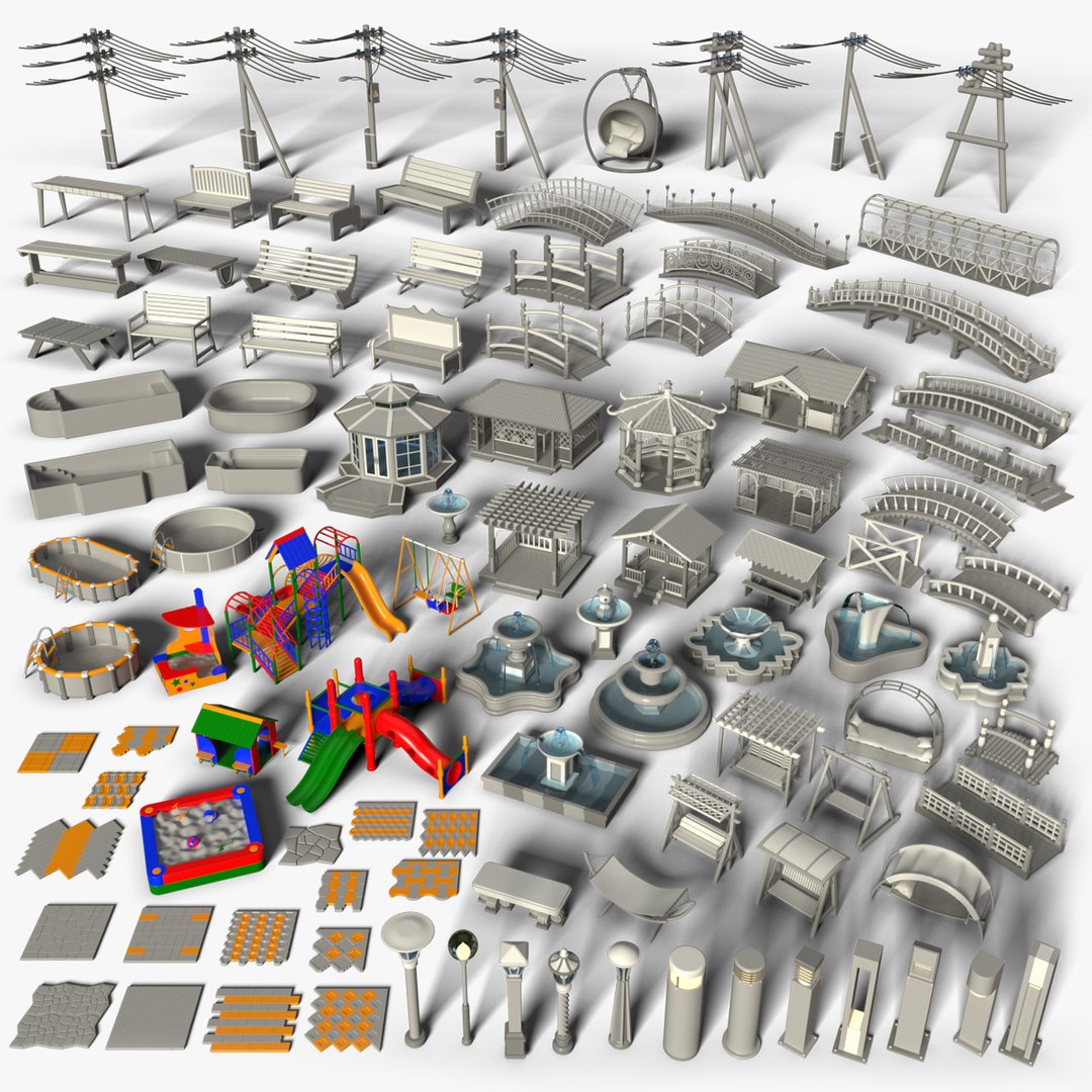 Environment Props - Collection 2 - 101 pieces model - TurboSquid 2080009