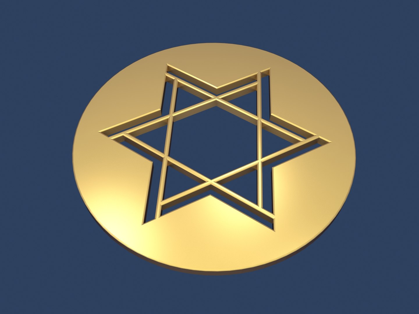 3D Star David Medallion - TurboSquid 1430193