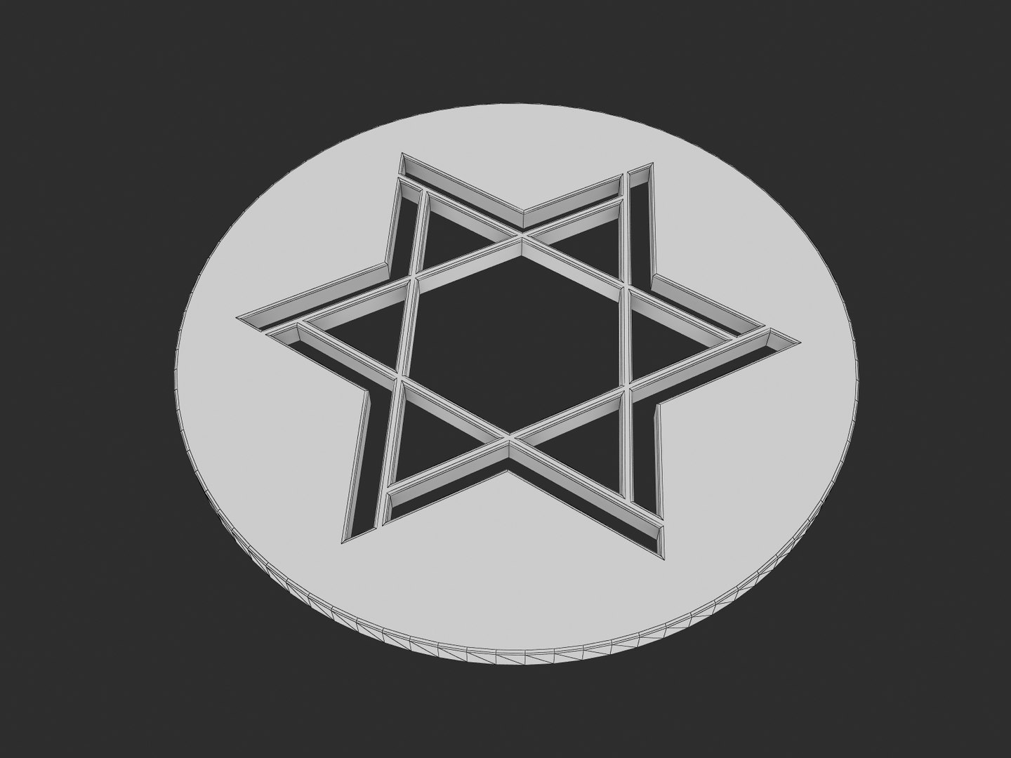 3D Star David Medallion - TurboSquid 1430193
