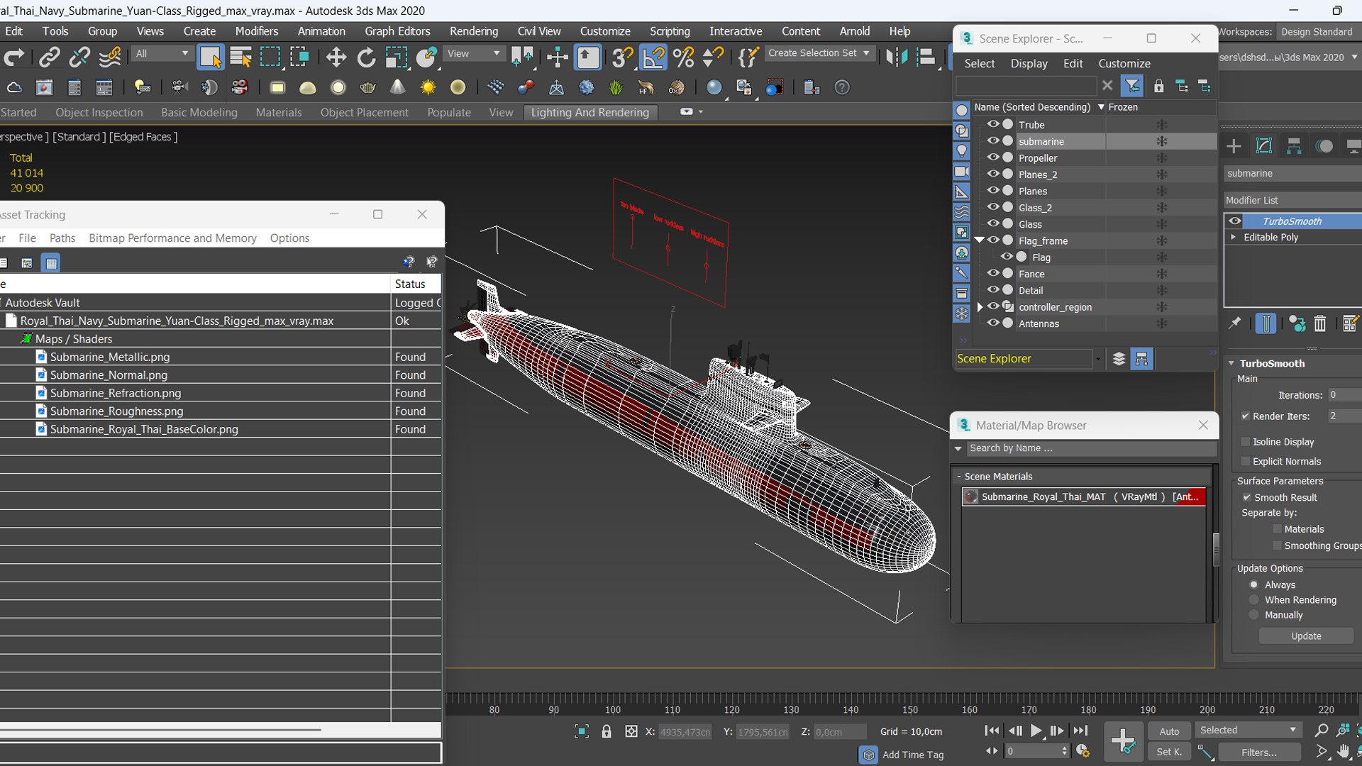 Royal Thai Navy Submarine Yuan-Class Rigged 3D Model - TurboSquid 2418910