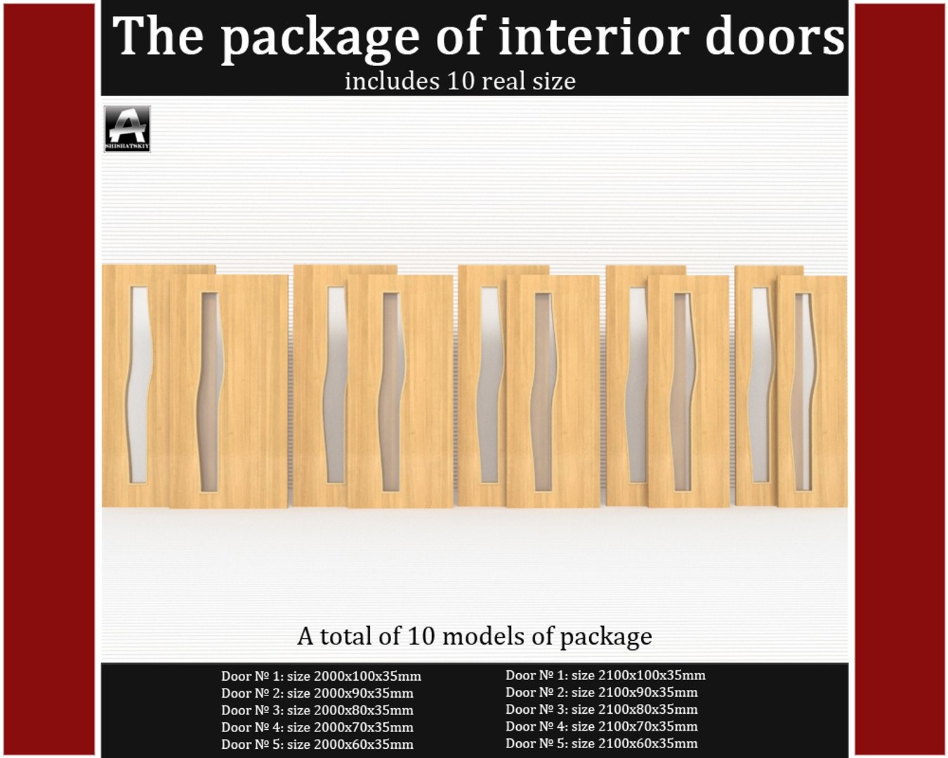 package interior doors 3d model