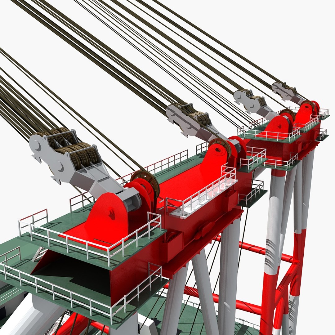 3D floating cranes model - TurboSquid 1390590