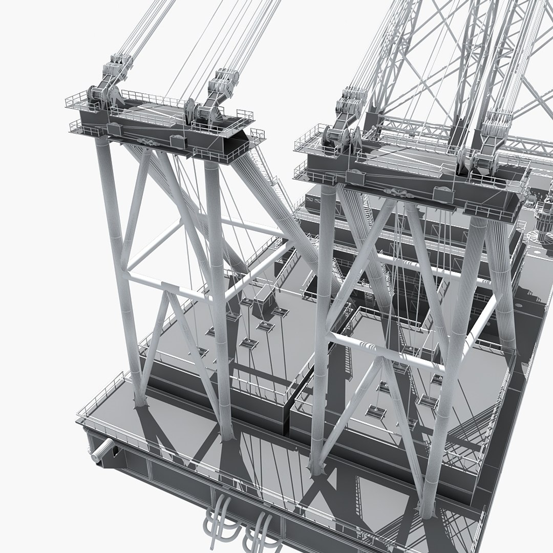 3D floating cranes model - TurboSquid 1390590