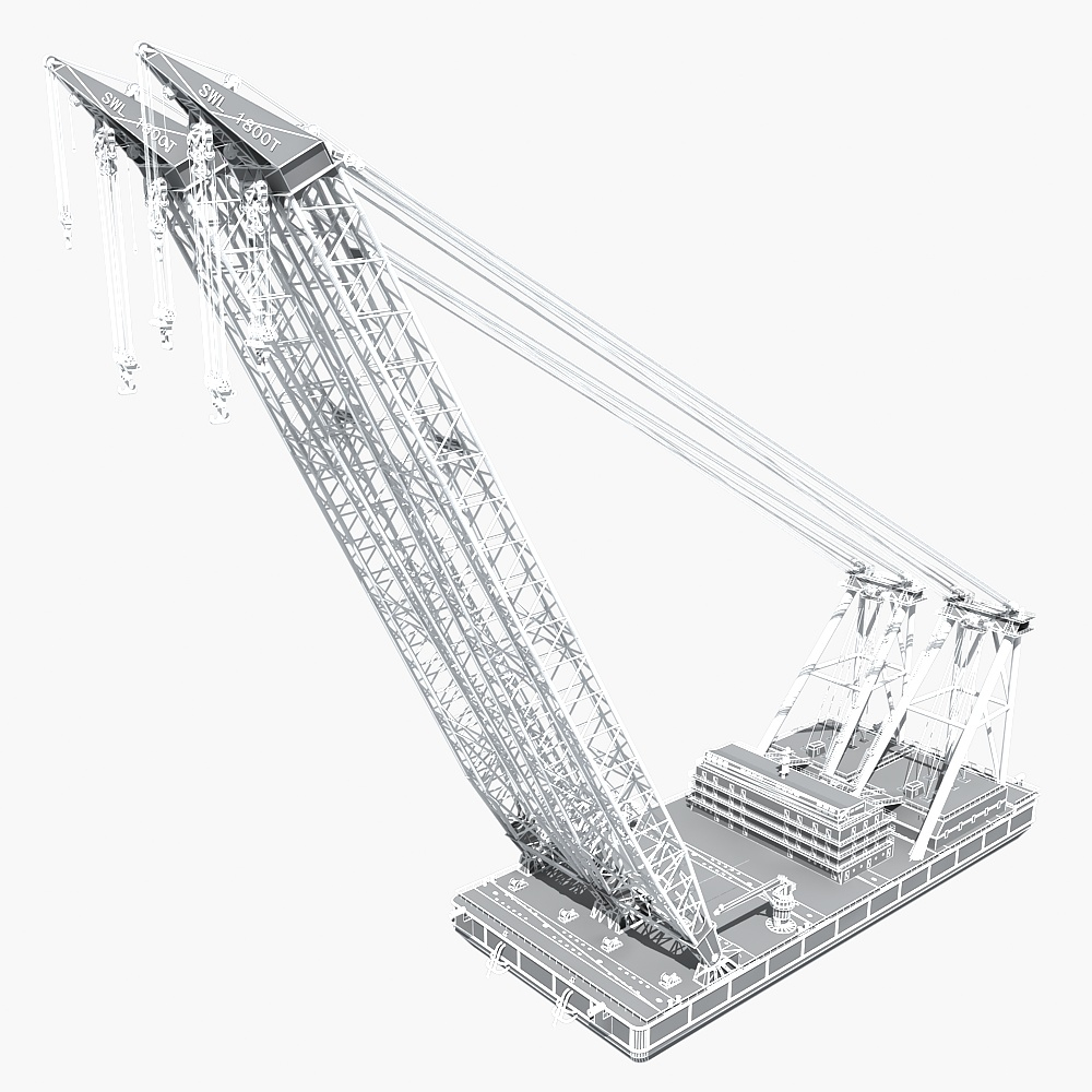 3D floating cranes model - TurboSquid 1390590