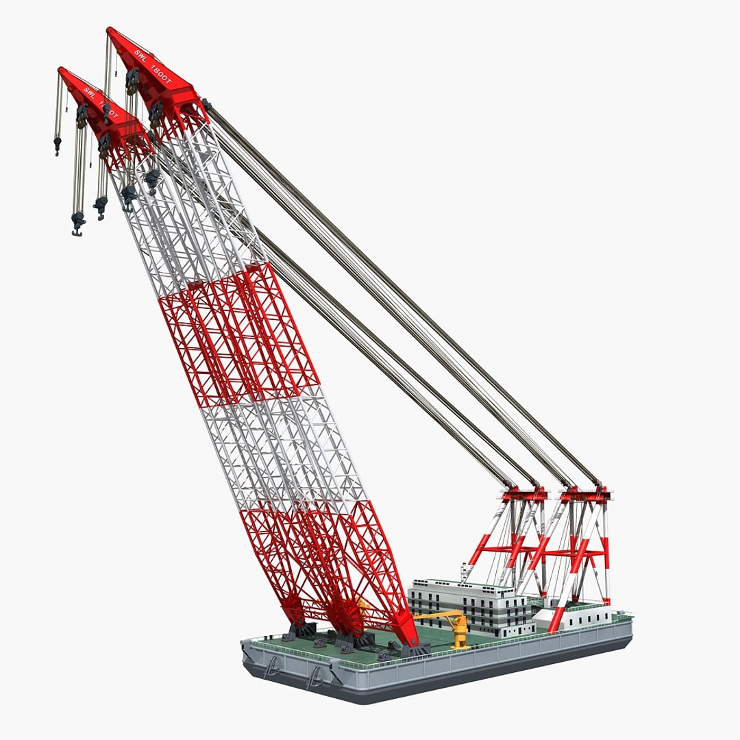 3D floating cranes model - TurboSquid 1390590