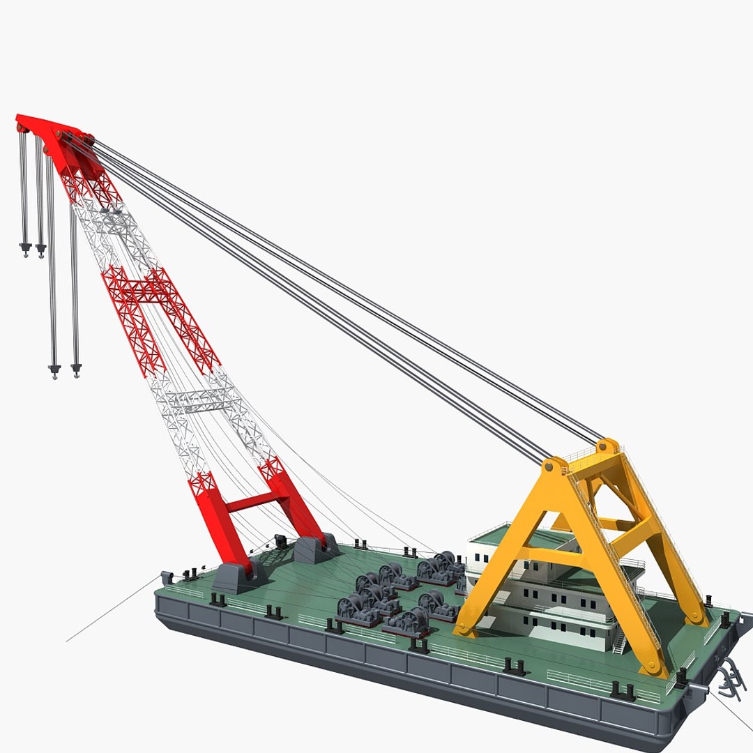 3D floating cranes model - TurboSquid 1390590