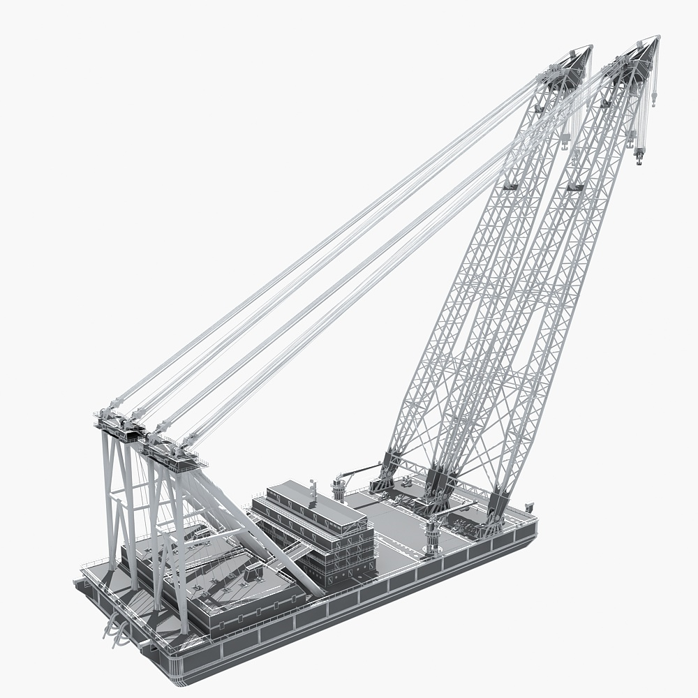 3D floating cranes model - TurboSquid 1390590